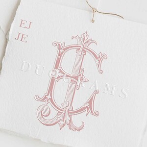 EJ JE Wedding Monogram Logo Design SVG 2-letter Monogram E J Digital ...