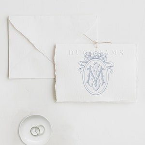 Two Letter Wedding Monogram Logo With Crest, Digital Download, SVG ...