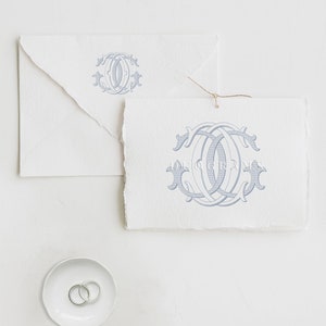 Interlocking Wedding Monogram CG or GC, 2 Letter Monogram Logo Design ...