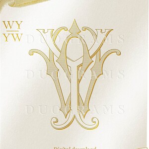 WY YW Wedding Monogram Logo Design W Y Y W Two Letter Monogram Initials ...