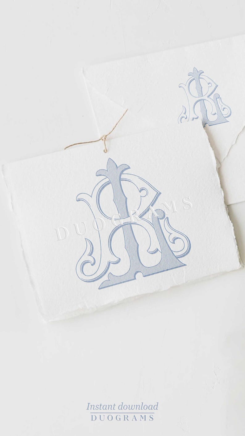 LR Vintage Monogram Logo RL Classic Monogram L R Interlocking Monogram ...