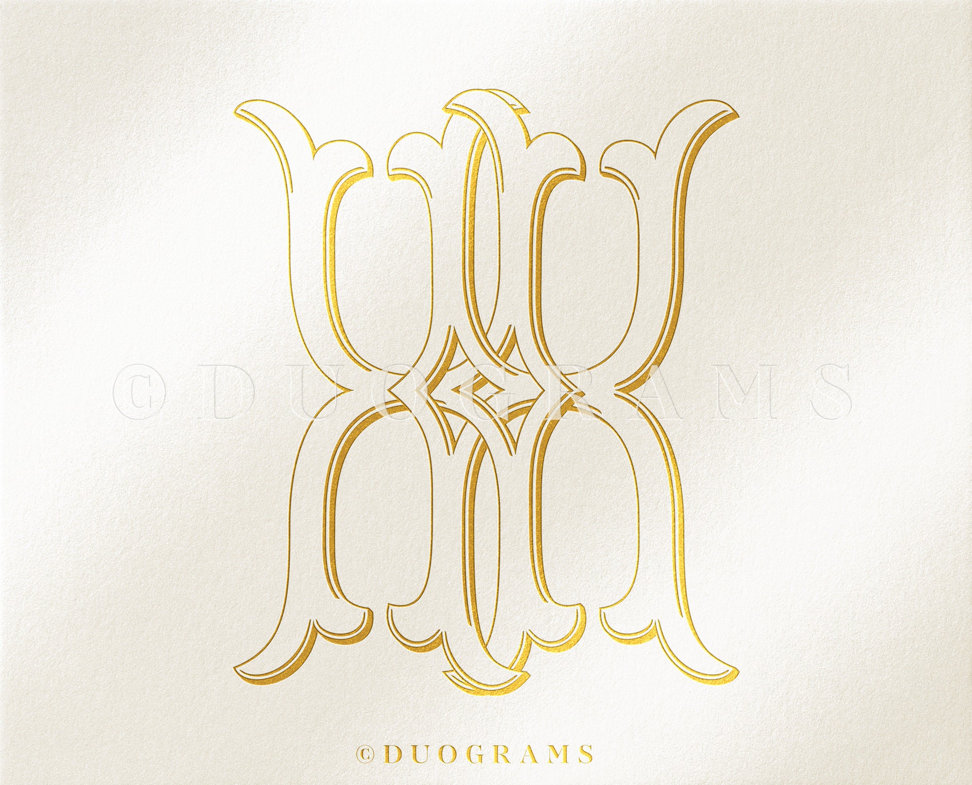 Vintage Wedding Monogram Logo KK Duogram K K Intertwined | Etsy