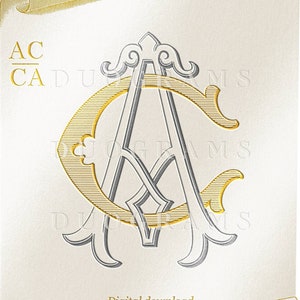 AC CA Monogram Logo Design A C Monogram Wreath SVG Digital Download - Etsy