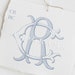 Vintage Two Letter Monogram CR RC Wedding Monogram Logo Design C R ...