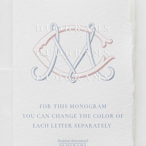 2-letter Monogram CM or MC, Wedding Monogram Logo Design, Wedding ...