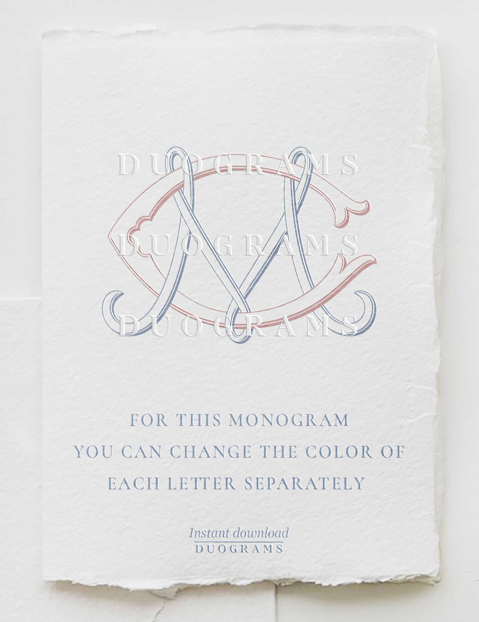2-letter Monogram CM or MC, Wedding Monogram Logo Design, Wedding ...