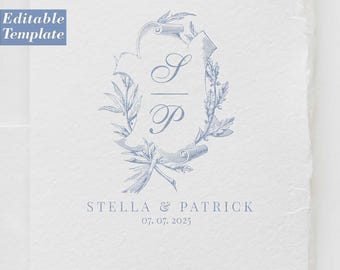 Wedding Crest Logo Design | Wedding Template | Wedding Logo | Wedding ...