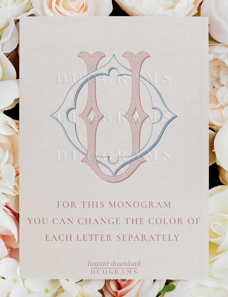 OU UO Vintage Monogram Logo Designs O U Initials+ 2 Free Wreath SVG - Etsy