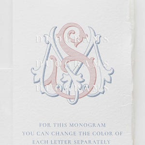 Classic Wedding Monogram Logo Design MS or SM Duogram M S Interlocking ...