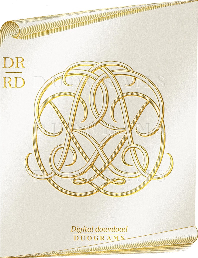 DR RD Wedding Monogram Logo Design D R Monogram Wreath SVG Digital ...