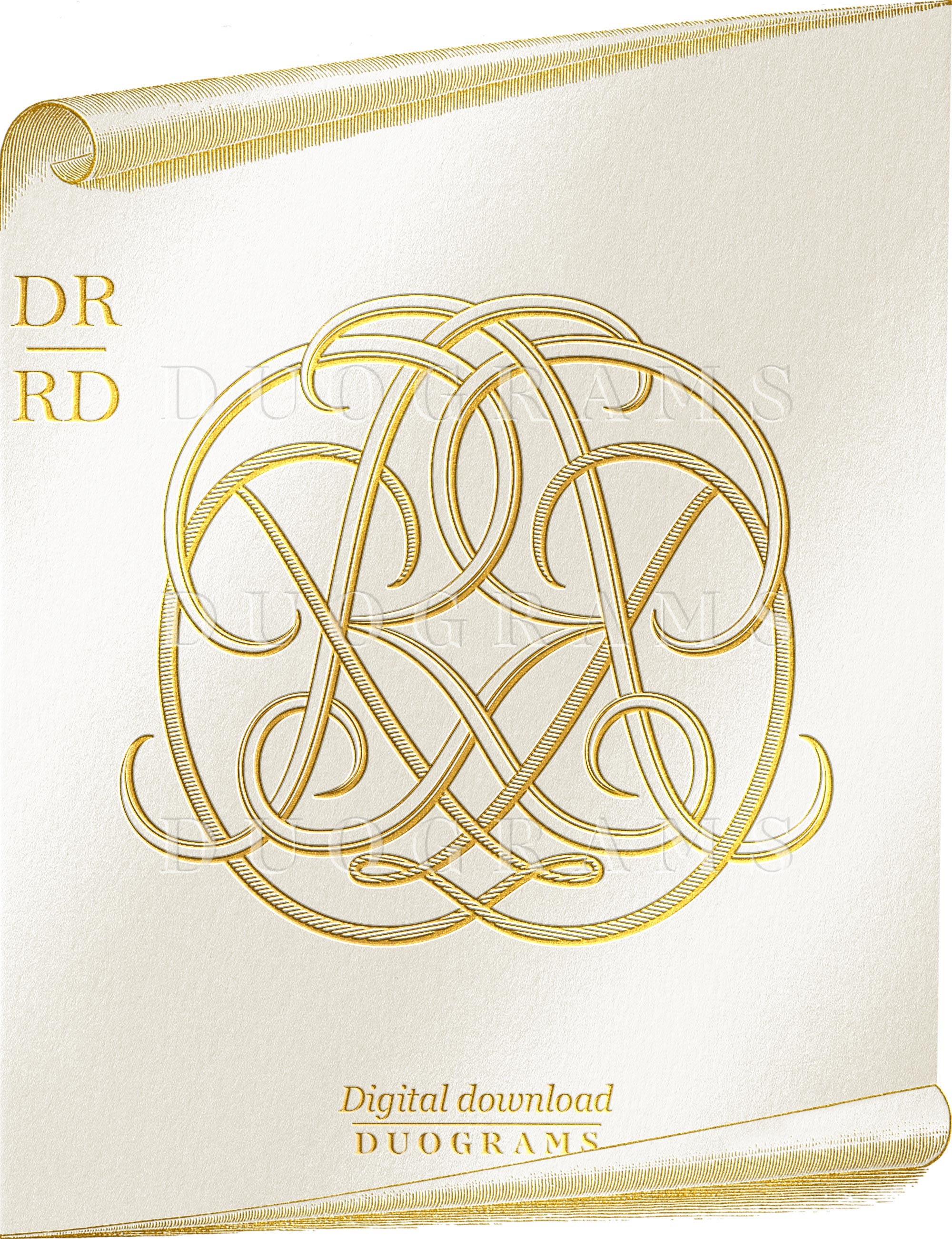 DR RD Wedding Monogram Logo Design D R Monogram Wreath SVG Digital ...