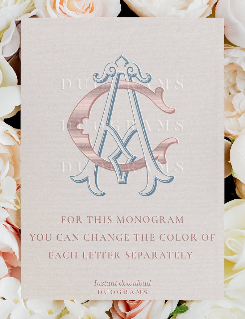 AC CA Monogram Logo Design A C Monogram Wreath SVG Digital Download - Etsy