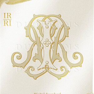 IR RI Wedding Monogram Logo Design I R R I Two Letter Monogram Initials ...
