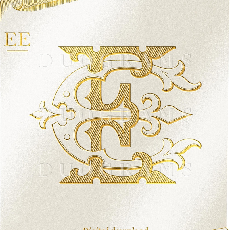 E Monogram - Etsy