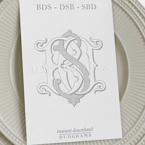 SBD 3-letter Wedding Monogram Logo Design BSD BDS Etc + 2 Free Wreath ...