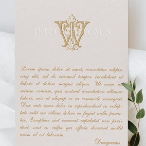 Vintage Monogram - JW - WJ - Digital - Wedding Monogram - SVG - Etsy