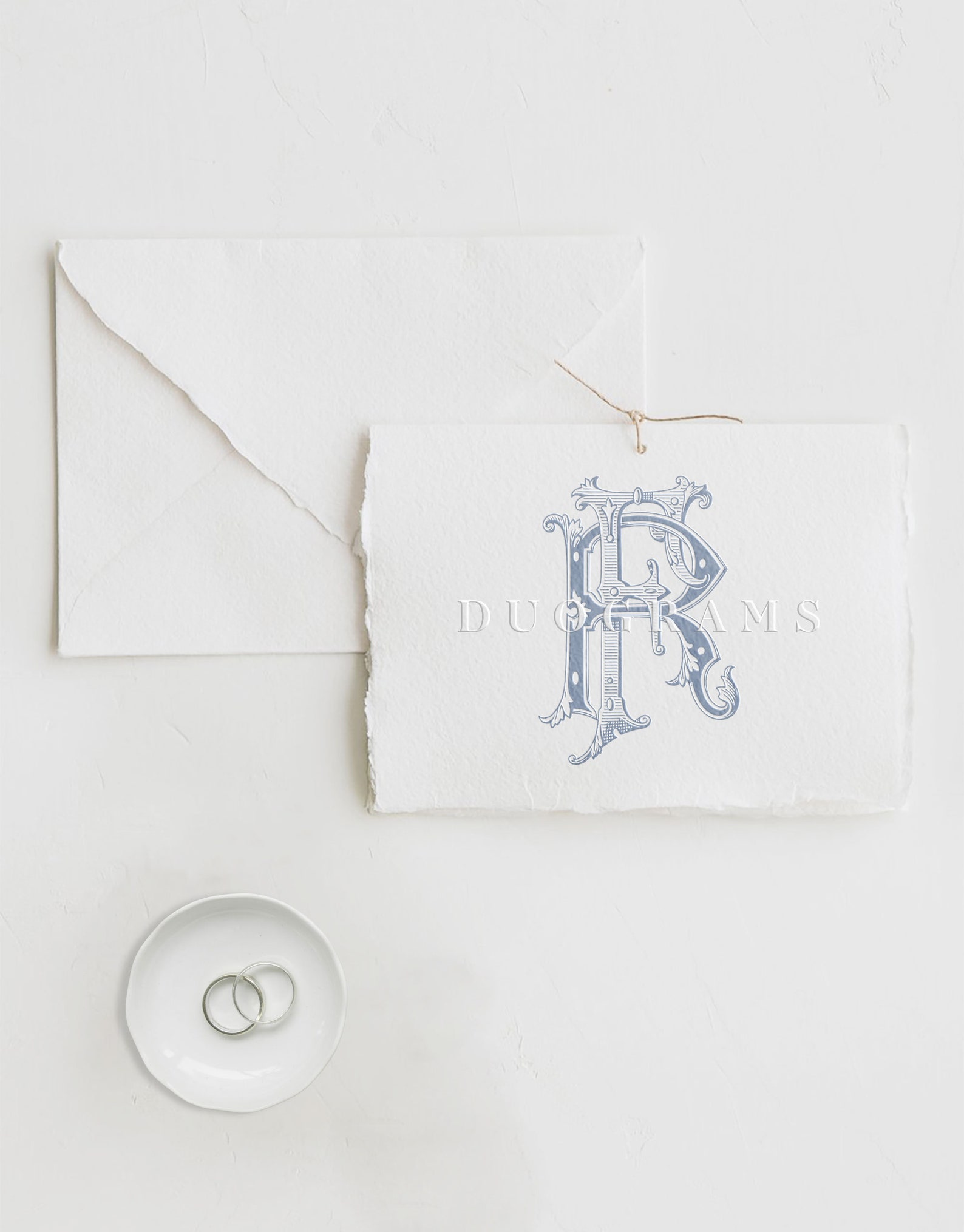 Vintage Wedding Monogram FR or RF Logo Design F R Two Letter Monogram ...