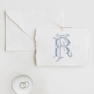 Vintage Wedding Monogram FR or RF Logo Design F R Two Letter Monogram ...