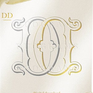 Wedding Monogram DD Monogram SVG - Etsy