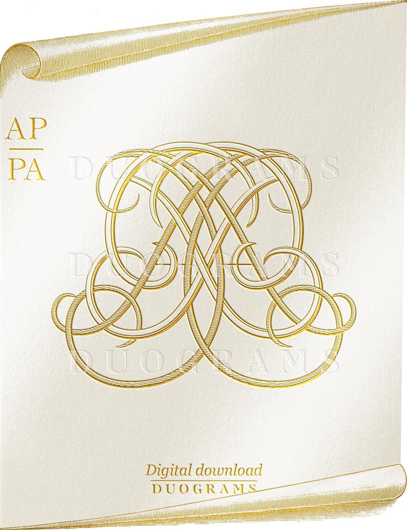 AP PA Wedding Monogram Logo Design A P Monogram Wreath SVG Digital ...