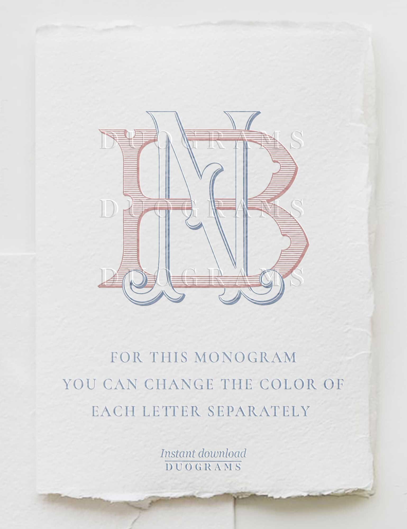 BN NB Wedding Monogram Logo Design SVG Two Letters Monogram B N Digital ...