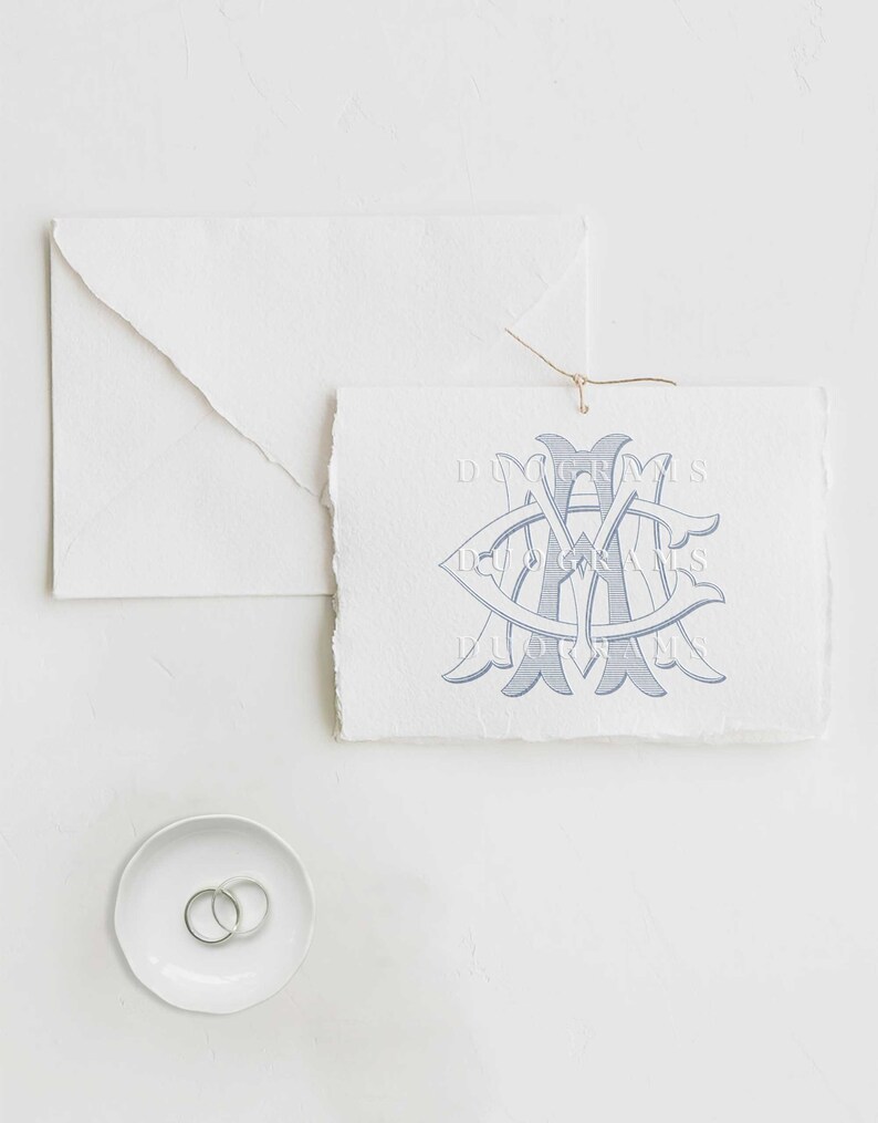 3 Letter Wedding Monogram Logo ACM or MCA or CMA Interlocking Monogram ...