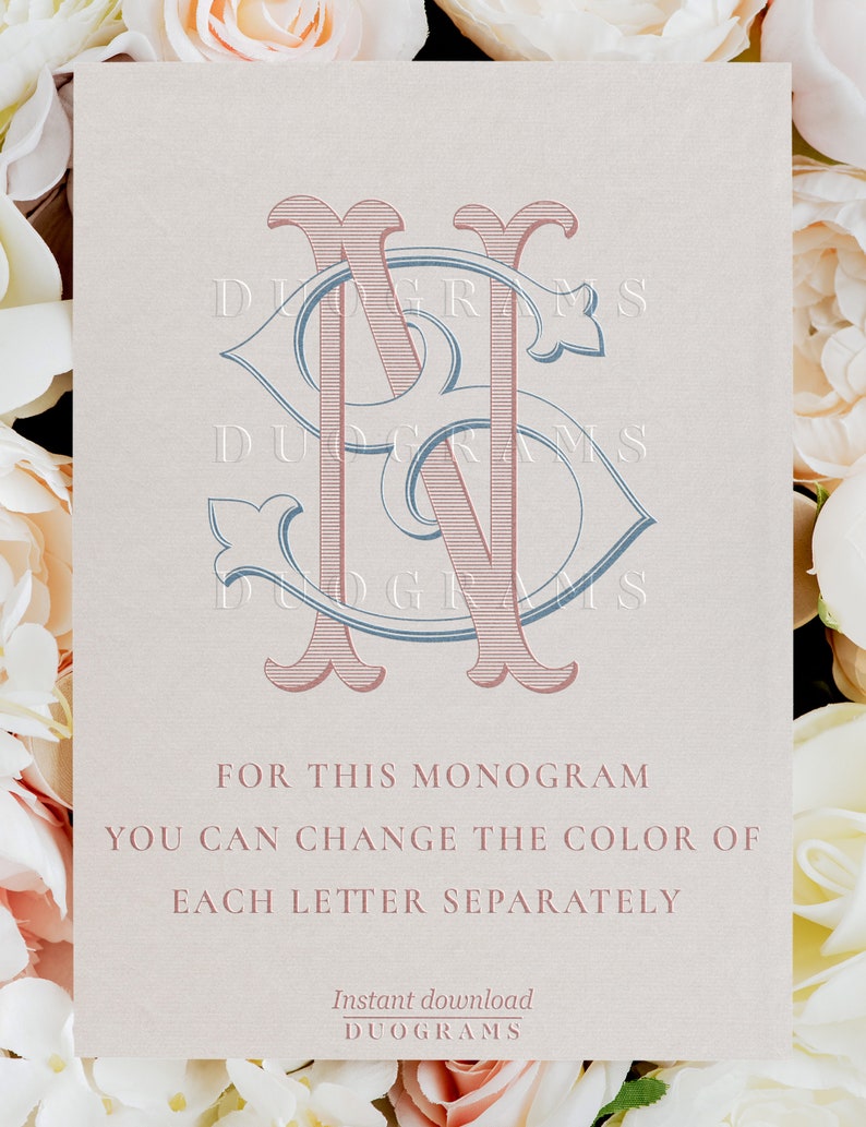 Wedding Monogram Logo Design NS SN Monogram Wreath SVG Digital Download ...