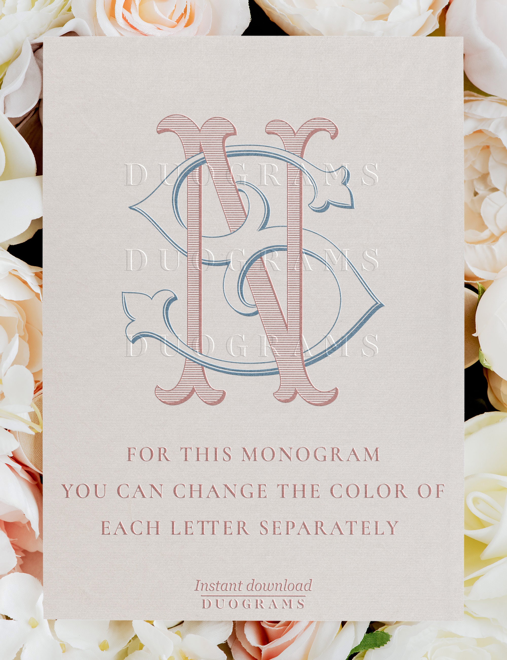 Wedding Monogram Logo Design NS SN Monogram Wreath SVG Digital Download ...