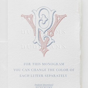 PV VP Wedding Monogram Logo Design SVG 2-letters Monogram P V Digital ...