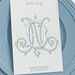 Vintage Wedding Monogram Logo DN or ND Duogram D N Intertwined Monogram ...