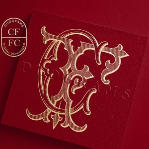 CF FC Interlocking Monogram Logo Designs C F Duogram F C Wedding ...