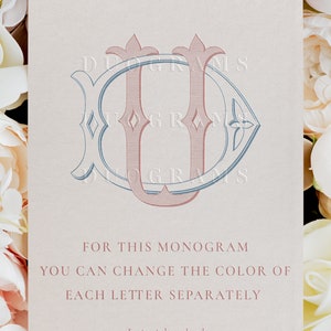 DU UD Vintage Wedding Monogram Logo Designs SVG Digital Download D U ...