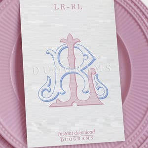 LR Vintage Monogram Logo RL Classic Monogram L R Interlocking Monogram ...