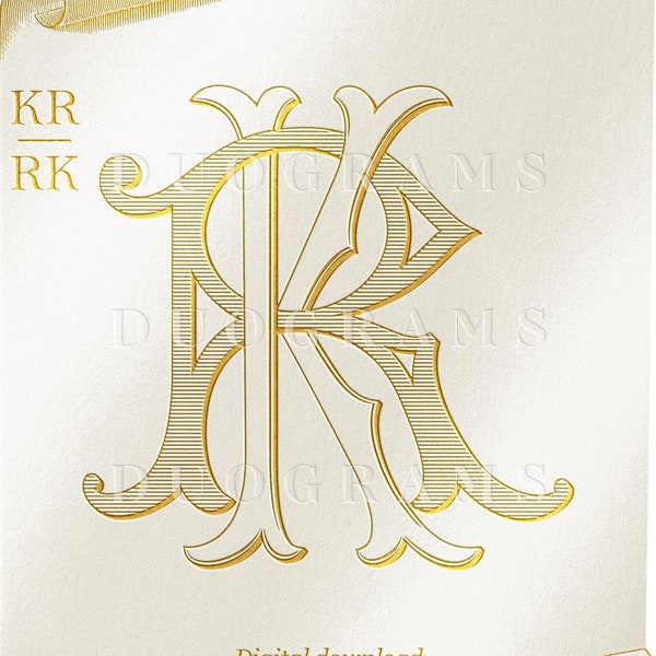 Kr Monogram - Etsy