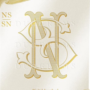 Wedding Monogram Logo Design NS SN Monogram Wreath SVG Digital Download ...