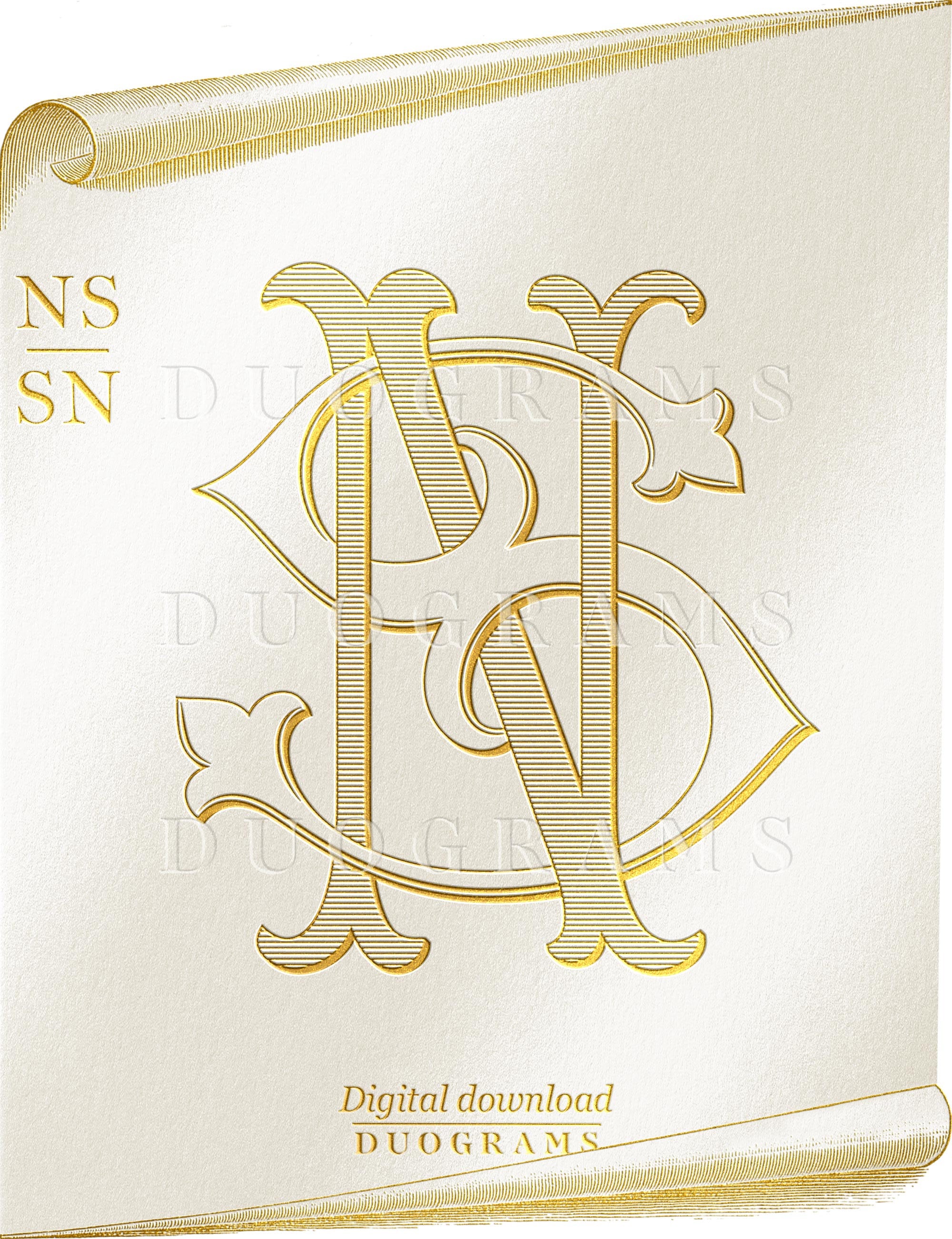 Wedding Monogram Logo Design NS SN Monogram Wreath SVG Digital Download ...