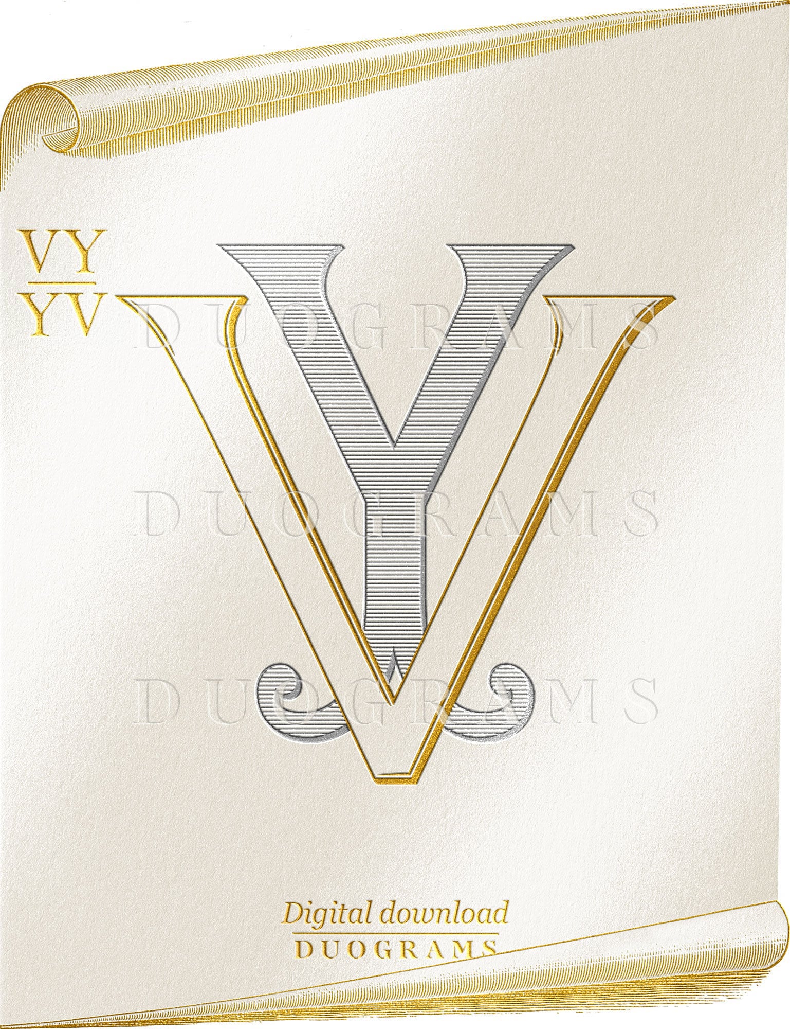 VY YV Wedding Monogram Logo Design V Y Y V Two Letter Monogram Initials ...