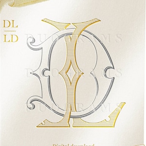 Wedding Monogram Logo Design DL LD Monogram Wreath SVG Digital Download ...