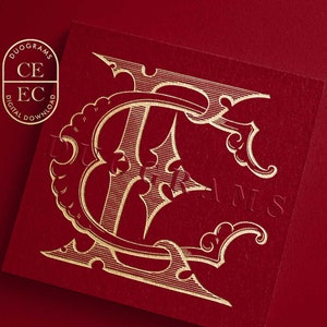 Interlocking Monogram Logo CE or EC Two Letter Monogram Design C E ...