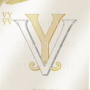 VY YV Wedding Monogram Logo Design V Y Y V Two Letter Monogram Initials ...