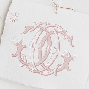 CG GC Vintage Wedding Monogram Logo Design SVG 2-letter Monogram C G ...