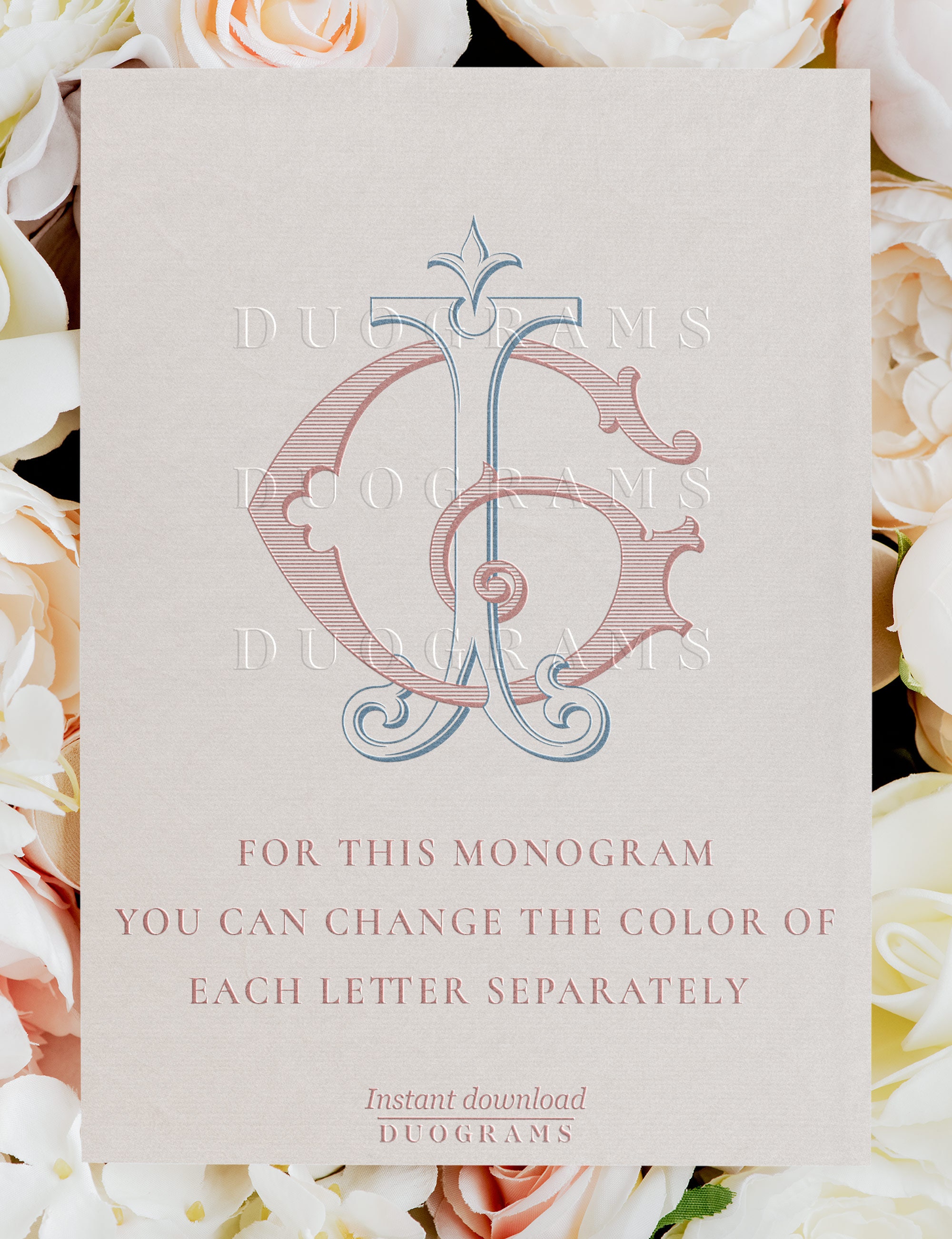 GI IG Wedding Monogram Letter Logo Initial Designs SVG Digital Download ...