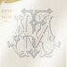 3 Letter Wedding Monogram Logo KFM or MFK or FKM Interlocking Monogram ...