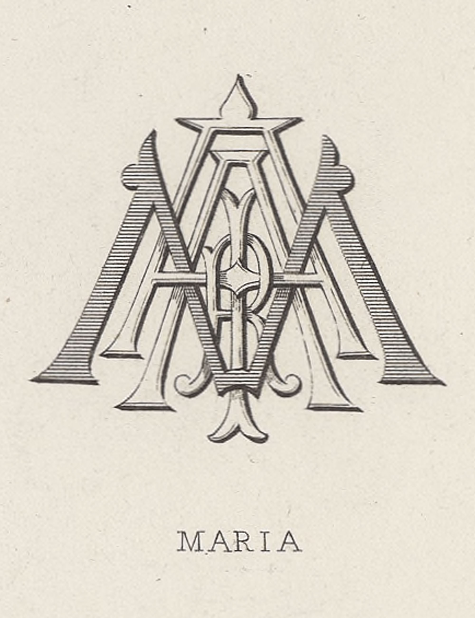 MARIA Name Monogram Logo, Personalized Name, Name Logo , SVG & PNG ...