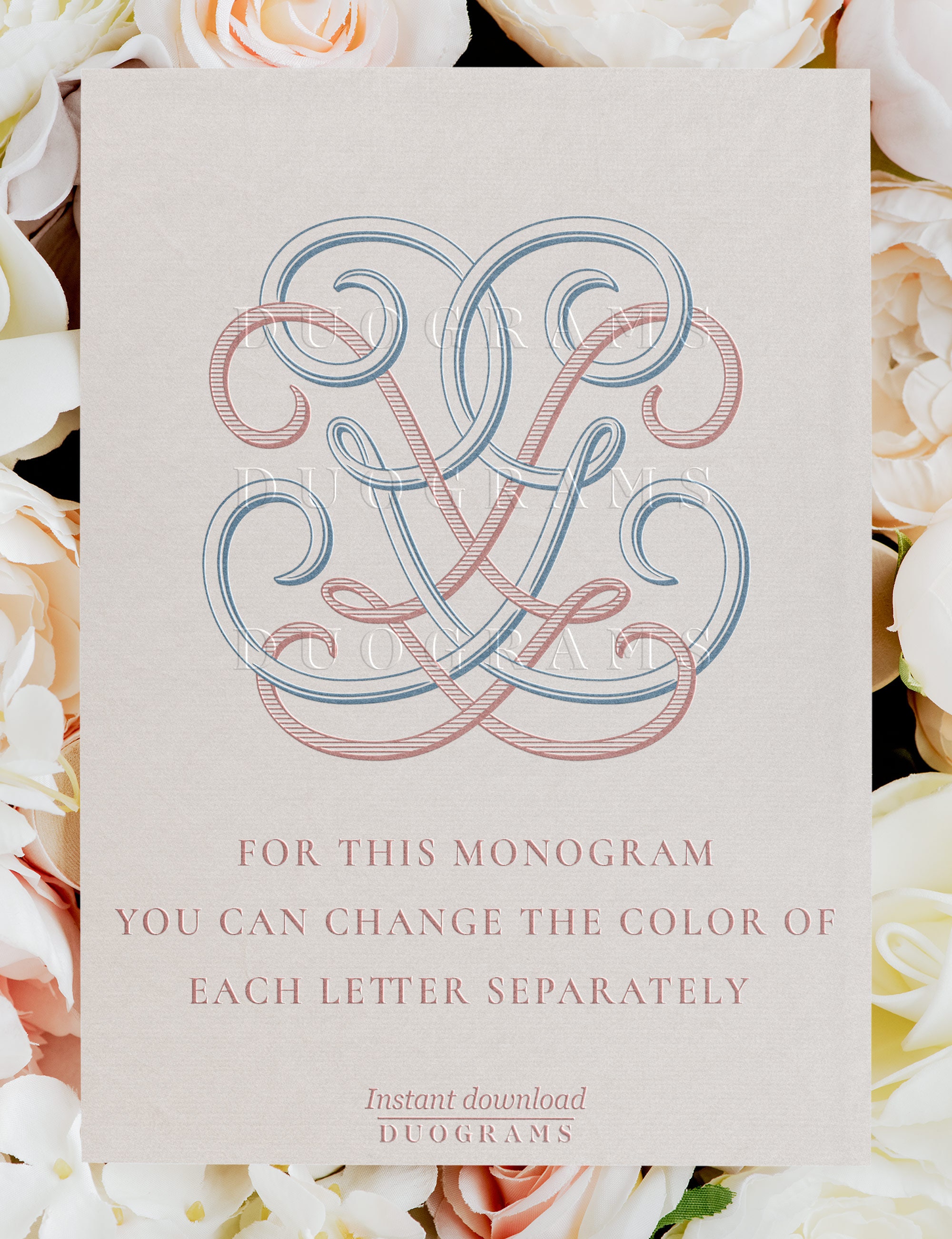 Wedding Monogram Logo Design GL LG Monogram Wreath SVG Digital Download ...