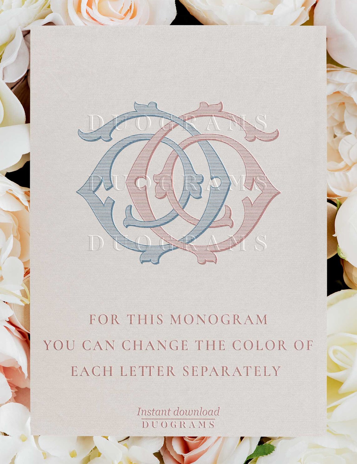 Double G Wedding Monogram Letters Design GG Digital Download SVG + 2 ...