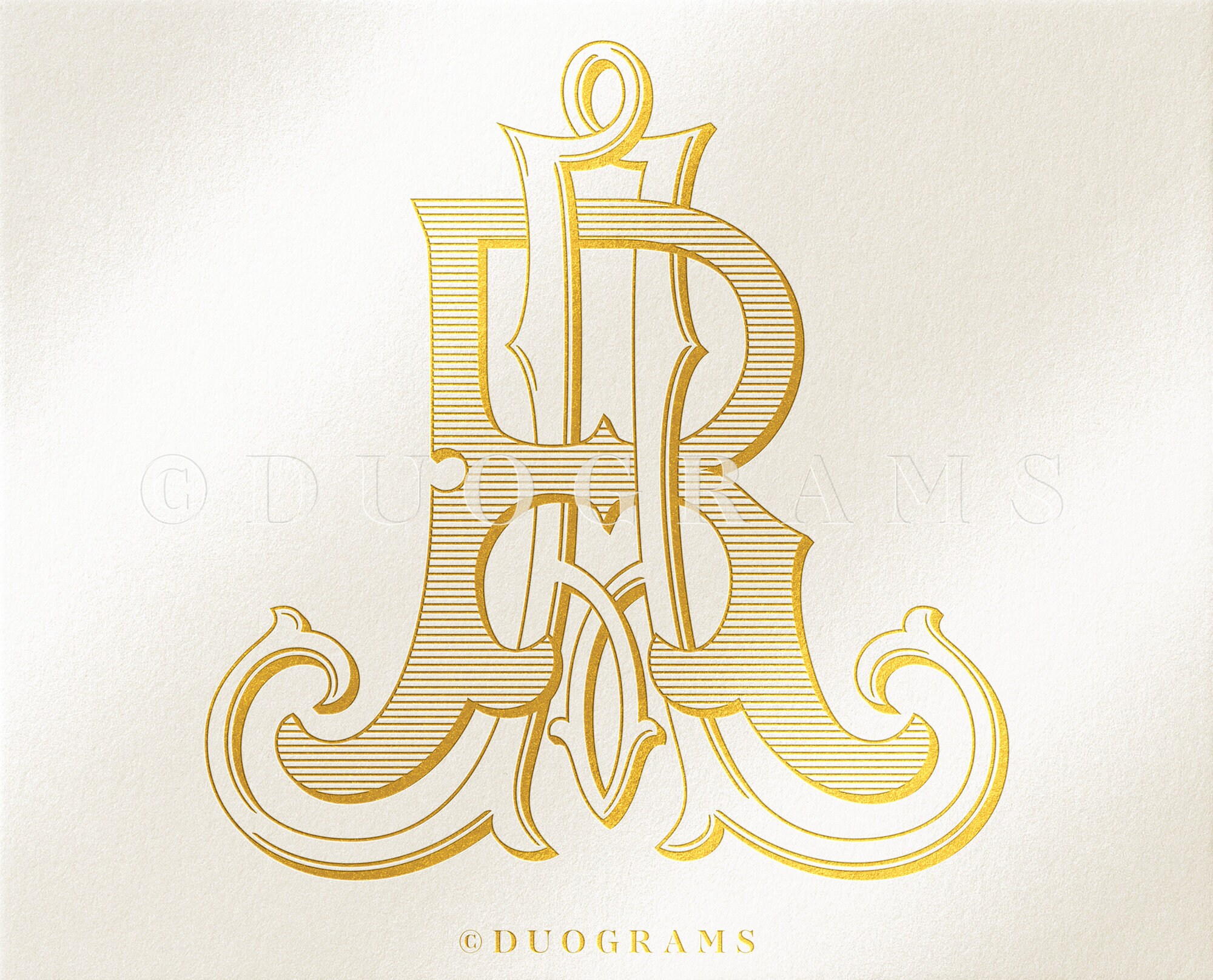 AR Vintage Wedding Monogram Logo RA Instant Download | Etsy