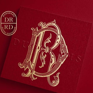 Interlocking Monogram Wedding DR or RD Vintage Monogram Logo Design D R ...