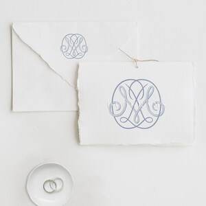 Elegant Wedding Monogram DM or MD, Two Letter Monogram Logo Design ...