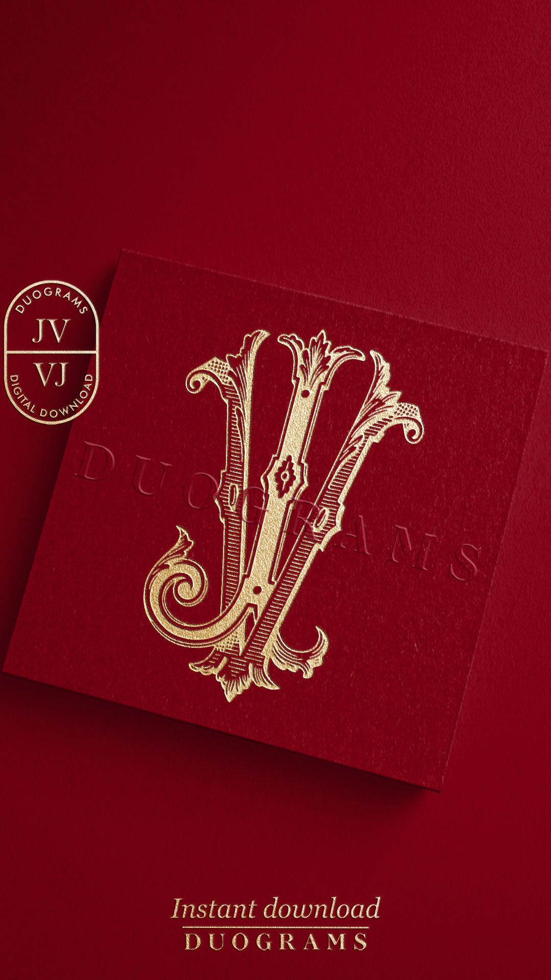 Two Letter Monogram Logo JV or VJ Interlocking Monogram Design J V ...